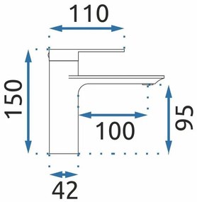 Umyvadlová baterie REA STORM nízká zlatá kartáčovaná