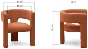 Oranžové designové křeslo ALPAH B