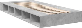 Rám postele betonově šedý 100 x 200 cm kompozitní dřevo 3280513