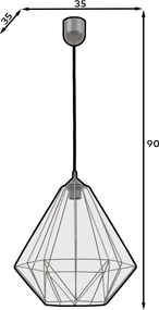 Eltap Moderní závěsné osvětlení Benigne, 35x35x90cm