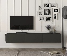 Televizní stolek DEKARA 180 cm, tmavě šedá antracit