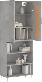 vidaXL Skříň highboard 69,5 x 34 x 180 cm kompozitní dřevo [3200061] Barva: Černá