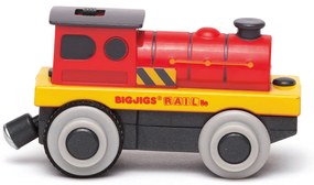 Bigjigs Rail Elektrická lokomotiva Červený silák