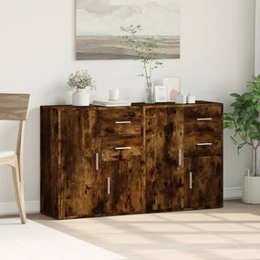 Příborníky 2 ks kouřový dub 60 x 31 x 70 cm kompozitní dřevo 3276564
