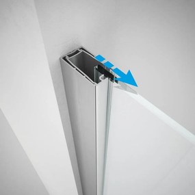 FORTE Sprchové dveře DECO N1B BARVA rámu - Bílá, Rozměr A - 100 cm, Směr zavírání - Pravé (DX), Výplň - Reflex bezpečnostní sklo - 6 mm BDE404DX293700
