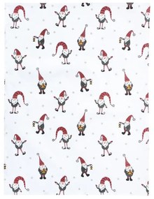 SCANquilt utěrka DEKORO elfíci s lucernou bíločervená 50 x 70 cm