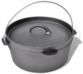 vidaXL Litinový hrnec 4,2 L Dutch Oven s příslušenstvím
