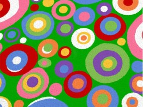 Dětský koberec Barevné kruhy - vícebarevný Šíře role: 4 m