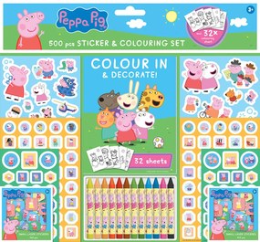 JIRI MODELS Samolepkový set s omalovánkami a voskovkami Peppa Pig 5