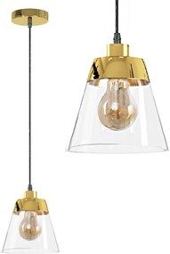 Toolight - Stropní svítidlo E27 60W APP895-1CP, zlatá, OSW-07022