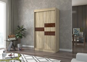 ADRK Furniture Skříň s posuvnými dveřmi a lacobelem BATIA 120 ADRK-SW-BAT-S-CHL-120