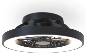 Mantra Tibet Mini , stropní svítidlo s ventilátorem a dálkovým ovladačem, LED 70W 2700K-5000K, černá, průměr 53cm