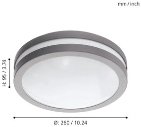 Eglo 97299 - LED Stmívatelné koupelnové svítidlo LOCANA-C LED/14W stříbrná IP44