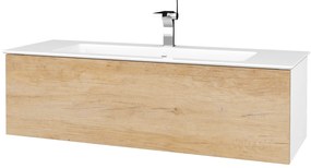 Dřevojas Koupelnová skříň VARIANTE SZZ 120 (umyvadlo Pura) Varianta: N01 Bílá lesk / D15 Nebraska
