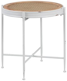 BigBuy Home Postranní stolek 50 x 50 x 53,5 cm - Bílý kov