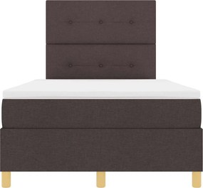 Postel s boxspringem s čelo Tmavě hnědá 120 x 200 cm textil 3339612