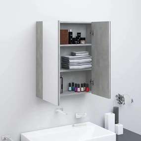 Koupelnová skříňka se zrcadlem 60x15x75 cm MDF betonově šedá,  331528 HangarStore.cz
