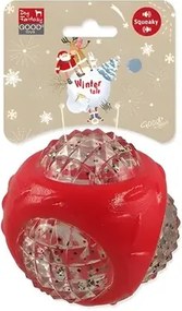 DOG FANTASY Hračka Winter Tale míč / Pískací / Guma / 9 cm