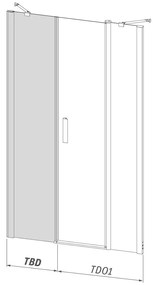 Roth Univerzální boční panel TBD pro instalaci dveří do niky Varianta: šířka: 44 cm, orientace: Uni - (TBD 440 - 744-0380000-00-02), Barva profilů a typ výplně: profily: brillant, výplň: transparent