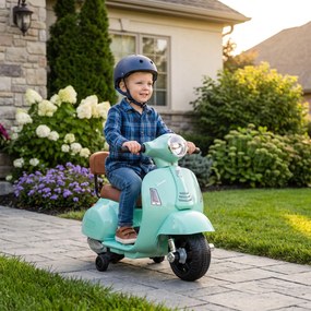 AIYAPLAY Elektro motorka pro děti Mini Vespa GTS 6V s lithiovou baterií, ergonomické sedadlo, opěrka zad, 1,5-3 roky 370-484V90GN