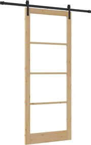 Posuvné dveře ORKDAL Přirozená a černá 93 x 232 cm 3331843