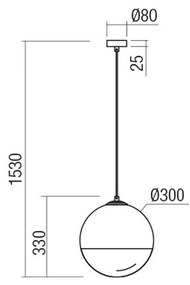 Redo 01-2271 závěsné svítidlo Berry chrom/kouřově šedé, E27, ø30cm