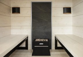 Harvia Stone Wall 1824 × 634 × 18 mm – dekorativní kamenná stěna Černá