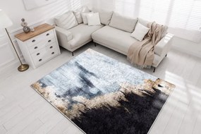 Dywany Łuszczów Kusový koberec Miro 51573.802 Abstraction blue / gold ROZMĚR: 80x150