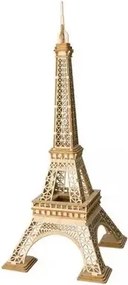 RoboTime dřevěné 3D puzzle Eiffelova věž / od 8 let / 122 dílků / Obtí