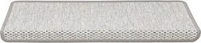 Samolepicí nášlapy na schody sisal 15 ks 65 x 21 x 4 cm platina 326882