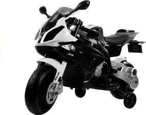 LEAN CARS Elektrická motorka pro děti BMW S1000RR černá tříkolová
