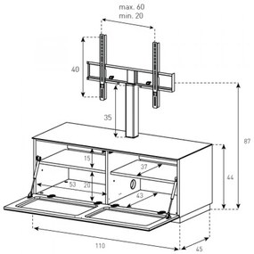 TV stolek Sonorous STA111 (VICTORIA)