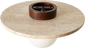 Béžové kamenné stropní svítidlo se skleněným stínidlem ø 12 cm Hilde – Opviq lights