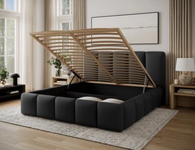 Postel Edvige + Dřevěný rám + Standardní zdvih + kontejner 160x200