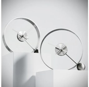 Designové stolní hodiny Endless antik silver/silver 32cm
