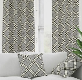 Ervi Bavlněný závěs - Grey Tartan