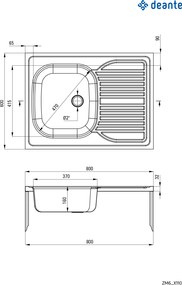 Deante Dřez Tango s odkapávačem, nerez - ZM6 3110