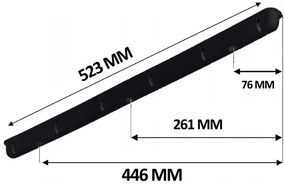 Erga Erga, stropní věšák na sušení prádla 6x150 cm, černá, ERG-SEP-10SUSSU6PCZ15
