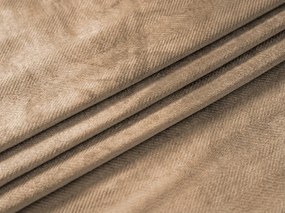 Zatemňovací závěs ELVIO VELVET 140x250 cm, béžový Zavěšení: Kovové kroužky