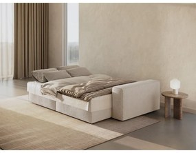 Béžová rozkládací pohovka z textilie bouclé 247 cm Jodie – Micadoni Home