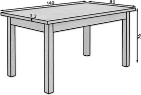ADRK Furniture Rozkládací stůl RODOS 52 TA-S4-S-B096