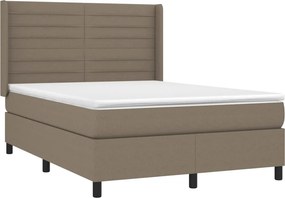 Box spring postel s matrací a LED taupe 140x200 cm textil 3138401