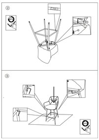 Barové židle SET 2 ks  55X55X109 cm