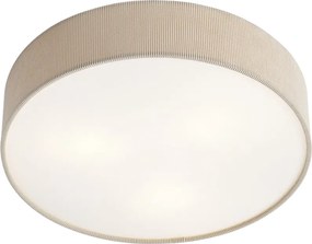 Moderní stropní svítidlo béžovohnědé se sametovým stínidlem 46cm 3-světla - Luz