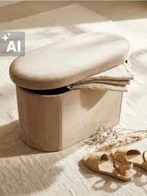 Sinsay - Taburet s úložným prostorem - krémová