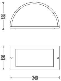 VELAMP Venkovní nástěnné světlo IS701
