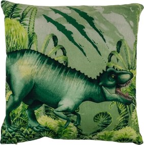 Dekorační polštářek T-REX 40x40 cm, zelený