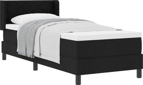 Postel s boxspringem s čelo Černý 200 x 80 cm textil 3341134