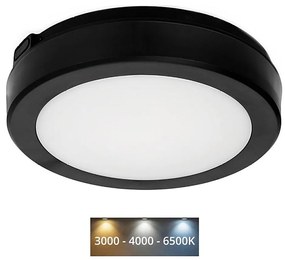 LED Koupelnové stropní svítidlo NAIROS LED/12W/230V 3000/4000/6500K IP65 černá