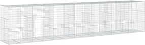 Gabionový koš s víkem 700 x 100 x 150 cm pozinkované železo 3295219
